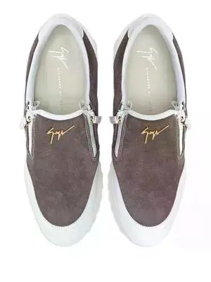 GIUSEPPE ZANOTTI Ilde Run Double-zip Low-top Sneakers - Grey