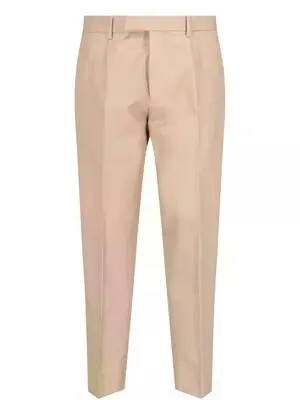 Zegna Pressed Crease Tailored Trousers - Neutrals