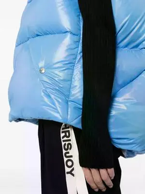 Khrisjoy Logo-tape Shiny Puffer Gilet - Blue