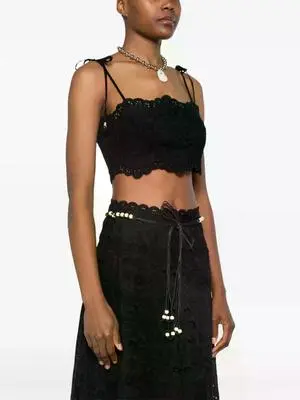 Zimmermann Rhiannon Embroidered Crop Top
