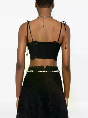 Zimmermann Rhiannon Embroidered Crop Top
