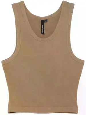 ENTIRE STUDIOS Cropped Tank Top - Green