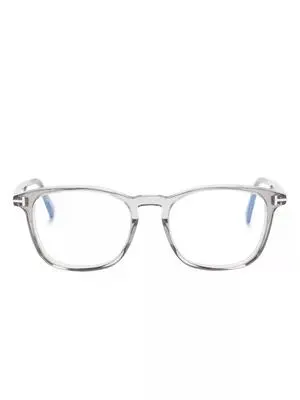 TOM FORD Wayfarer-frame Transparent Glasses - Grey