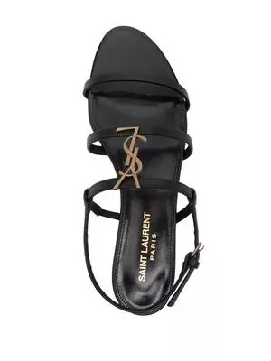 Saint Laurent Cassandra Flat Sandals - Black