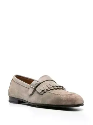 DOUCAL'S Fringe-detail Suede Loafers