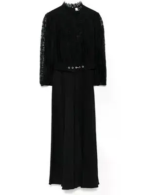 NISSA Lace-detailed Midi Dress
