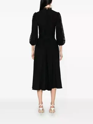 NISSA Lace-detailed Midi Dress