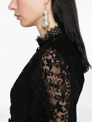 NISSA Lace-detailed Midi Dress