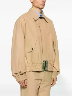 Versace Logo-patch Bomber Jacket