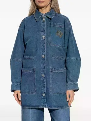 Munthe Embroidered Denim Shirt Jacket