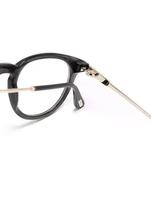 TOM FORD Logo-engraved Round-frame Glasses