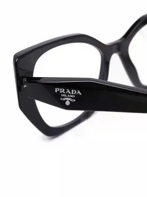Prada Cat-eye Frame Logo-embossed Glasses