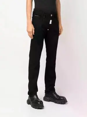 Philipp Plein Embroidered Logo Straight-leg Jeans