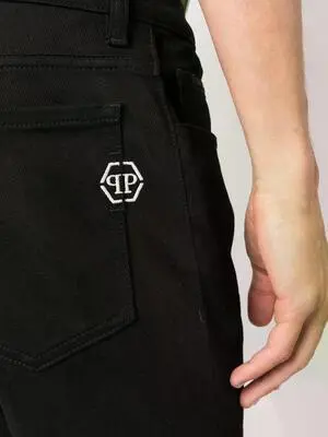 Philipp Plein Embroidered Logo Straight-leg Jeans