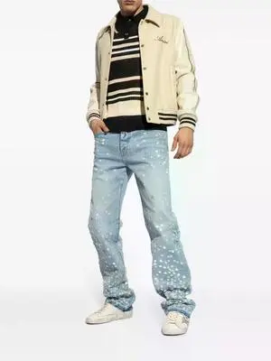Amiri Spot-appliquéd Straight-leg Jeans