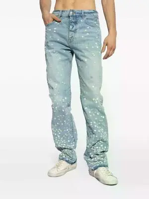 Amiri Spot-appliquéd Straight-leg Jeans