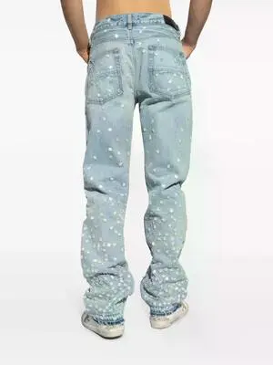Amiri Spot-appliquéd Straight-leg Jeans