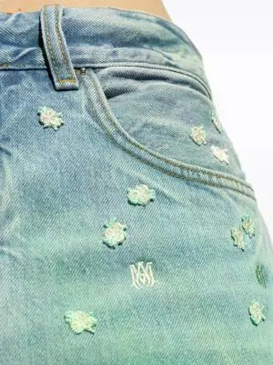 Amiri Spot-appliquéd Straight-leg Jeans