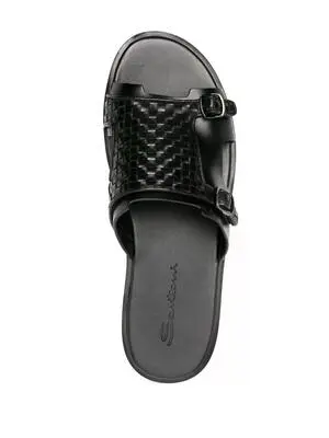 Santoni Duo Leather Slides
