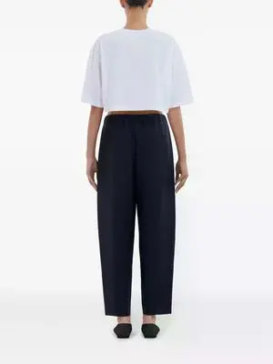 Marni Logo-embroidered Tapered Trousers