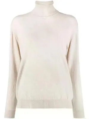 Brunello Cucinelli Roll-neck Cashmere Jumper - Neutrals