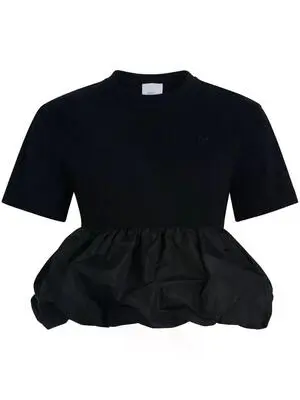 PATOU Ruffle-hem T-shirt - Black
