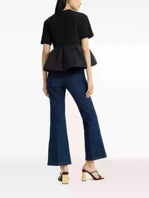 PATOU Ruffle-hem T-shirt - Black