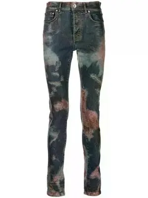 PURPLE BRAND Spray-pattern Slim-fit Jeans