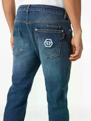 Philipp Plein Logo-plaque Jeans - Blue