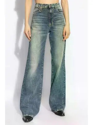 R13 Logo Patch Jeans - Blue