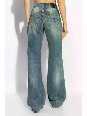 R13 Logo Patch Jeans - Blue