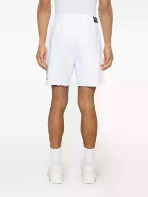 Amiri Rubberised-logo Cotton Shorts