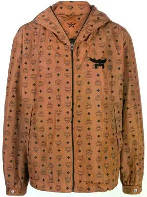 Mcm Monogram-print Hooded Jacket
