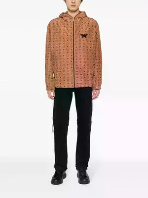 Mcm Monogram-print Hooded Jacket
