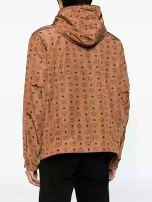 Mcm Monogram-print Hooded Jacket