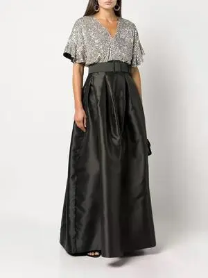 Sachin & Babi Simone Sequin-embellished Gown - Silver