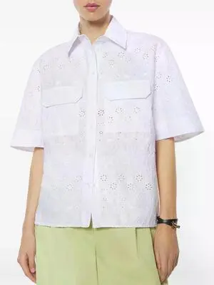 Maison Kitsuné Embroidered Short-sleeve Shirt