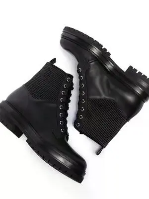 GIANVITO ROSSI Martis Leather Combat Boots