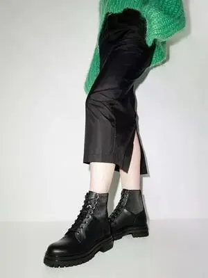 GIANVITO ROSSI Martis Leather Combat Boots