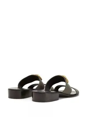 GIUSEPPE ZANOTTI Gregorie Logo-plaque Sandals - Black