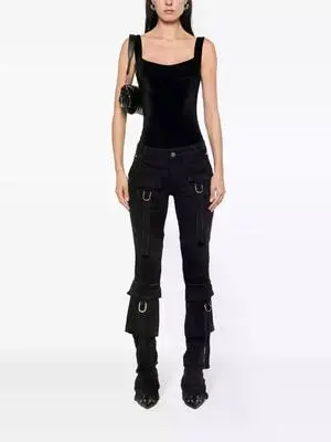 ATU BODY COUTURE Square-neck Velvet Bodysuit