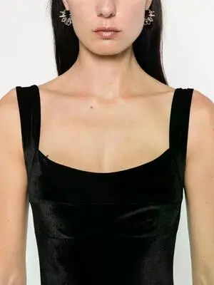 ATU BODY COUTURE Square-neck Velvet Bodysuit