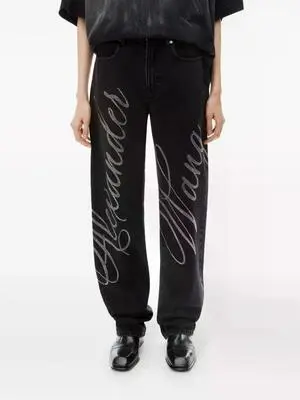 Alexander Wang Ez Logo-embellished Jeans