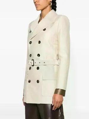 Saint Laurent Belted Double-breasted Coat