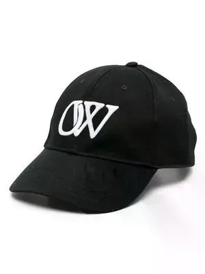 Off-White Logo-embroidered Cotton Baseball Cap - Black