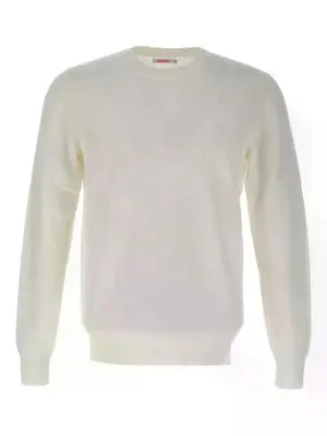 SUN 68 Cotton Crew Neck Jumper - Neutrals