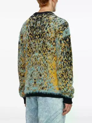 DIESEL® K-rain Sweater With Asymmetric Print - Black