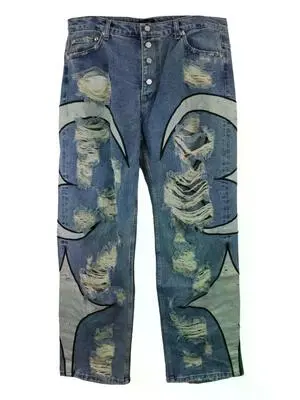 THUG CLUB Distressed-effect Jeans - Blue