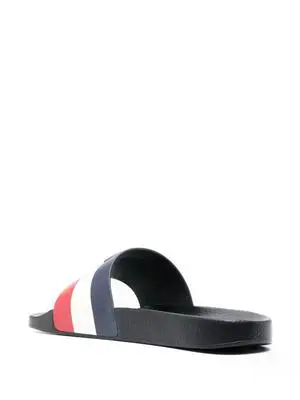 Moncler Basile Striped Slides - Black