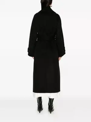 JOSEPH Double-breasted Wool-cashmere Blend Coat - Black